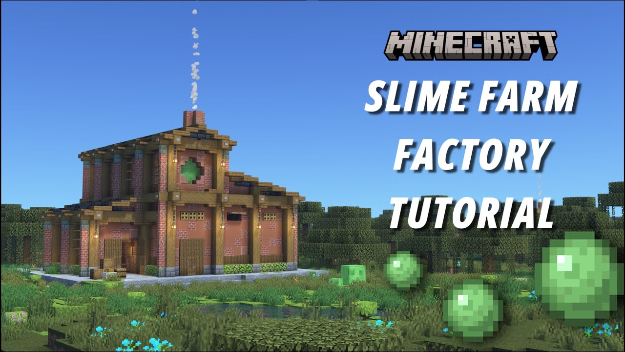 Minecraft Slime Farm Factory [Bedrock/Java] [Aesthetic Farm] [2k60p ...