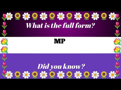 Full Form of MP.