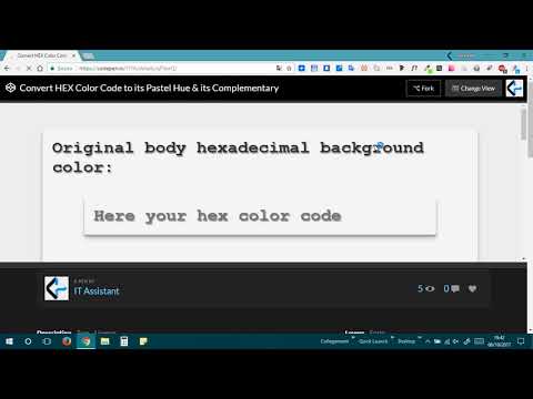 Convert Hex Color Code to Pastel with its Complementary (CodePen)