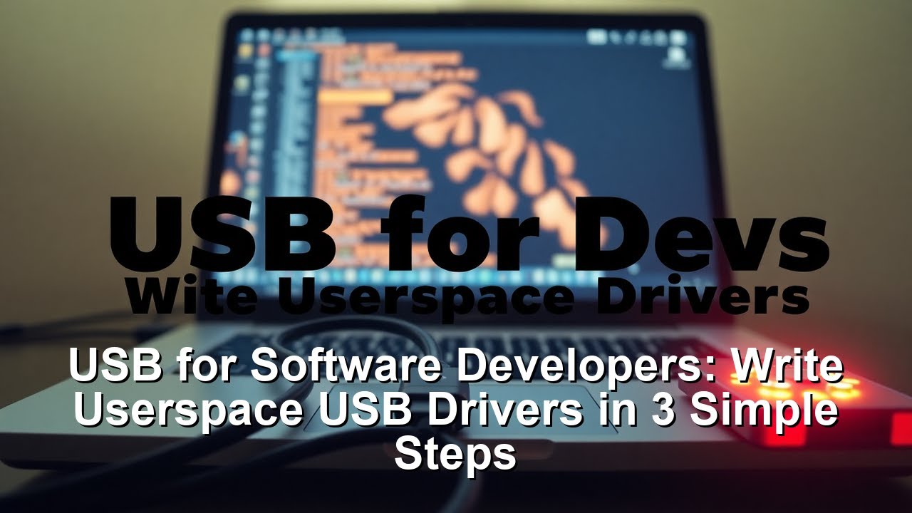 USB for Software Developers: Write Userspace USB Drivers in 3 Simple Steps