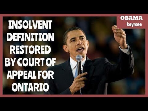 INSOLVENT DEFINITION BUSINESS RESTORED IN COURT OF APPEAL FOR ONTARIO