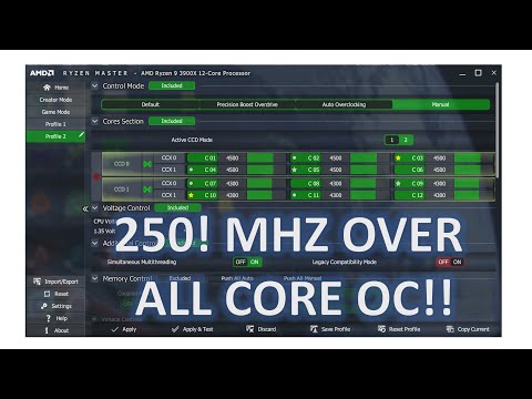 Per CCX Overclocking on Ryzen 3000 with Ryzen Master. Magic on the 3900x