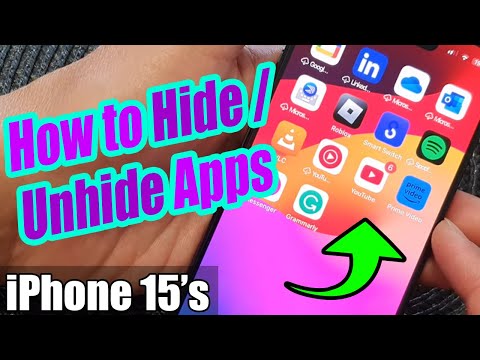 How to Hide/Unhide Apps on the iPhone 15 / iPhone iOS 17