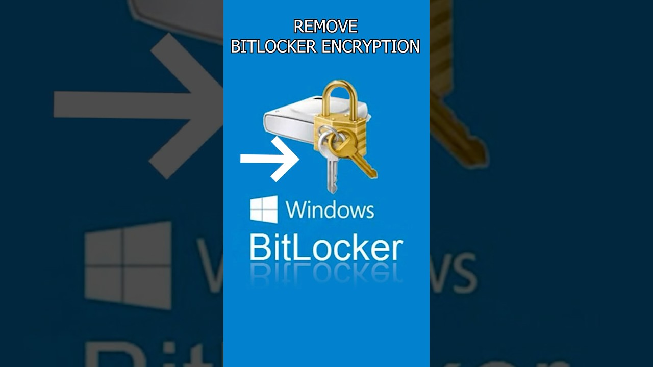 Remove BITLOCKER ENCRYPTION using Only One Command