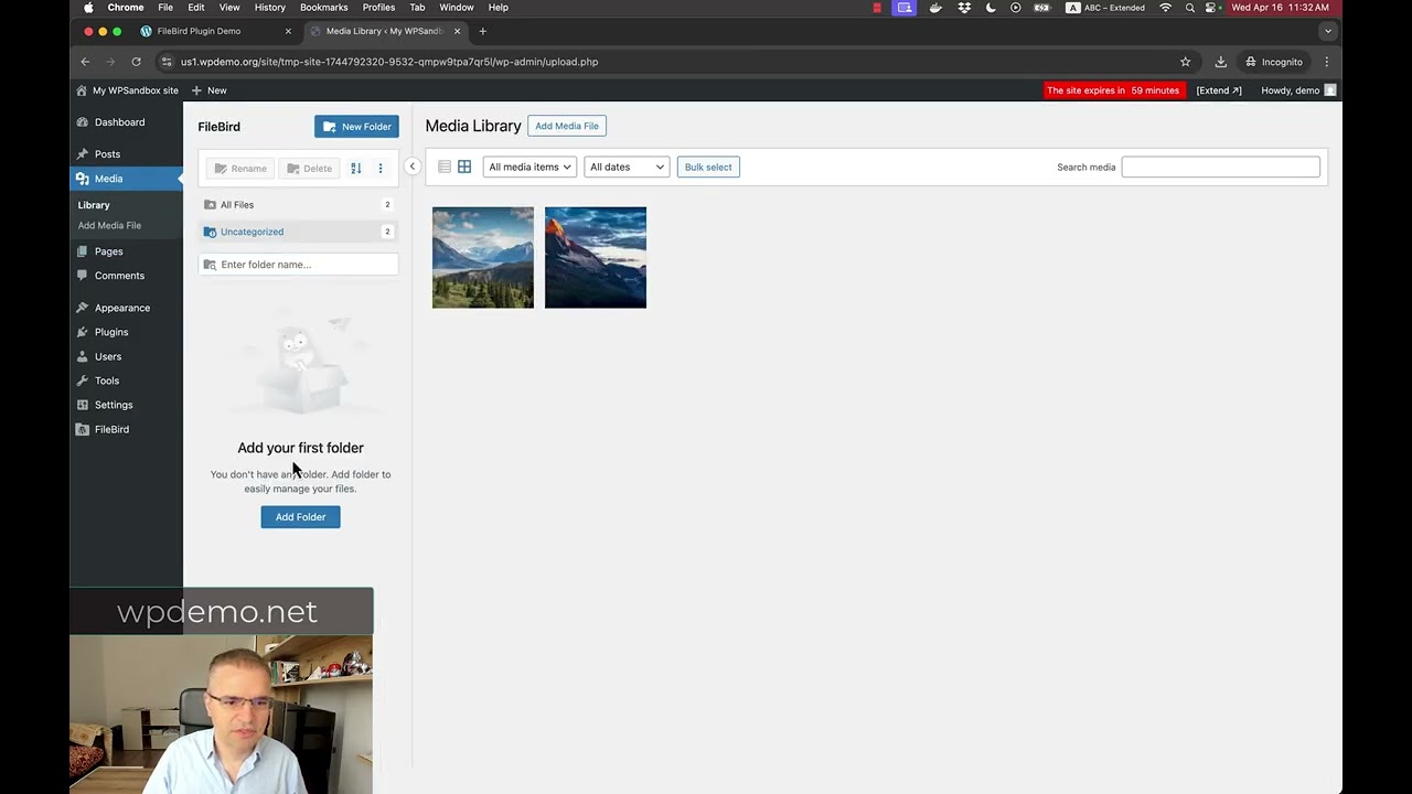 FileBird WordPress Plugin Demo  - Organize your Media Files