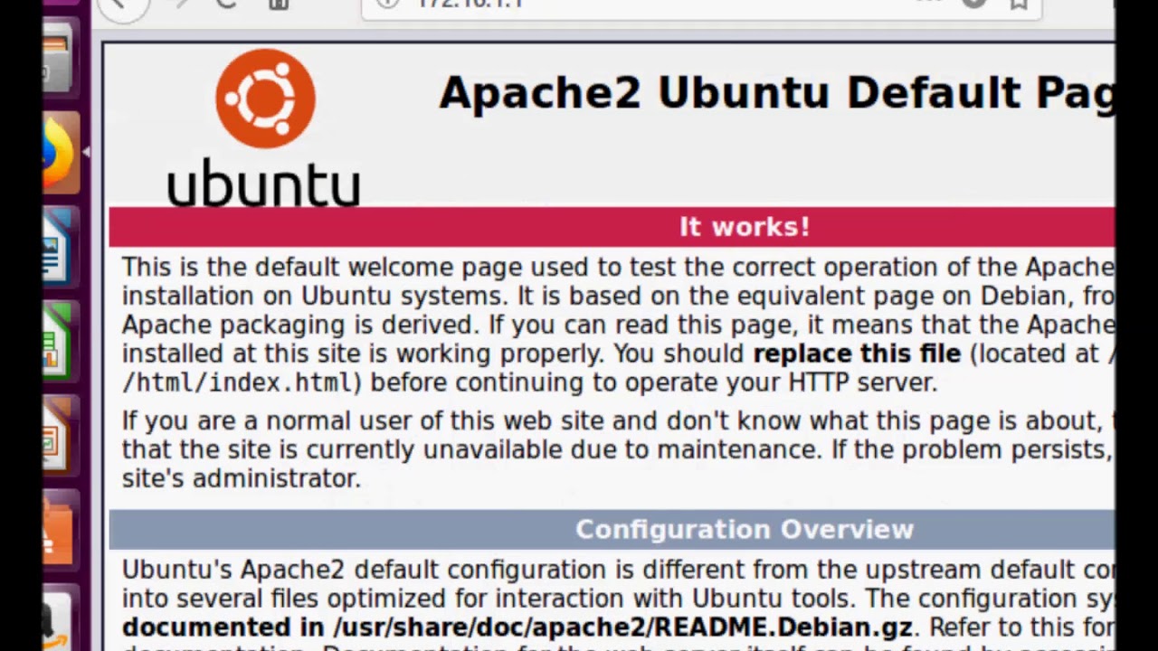 9  Setup a new home page for Apache web server