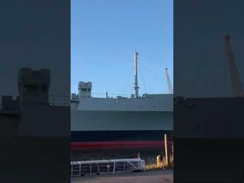 Docking Drama: Witness the Precision of an Army Ship's Arrival!
