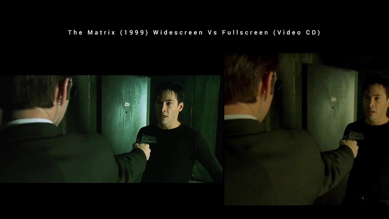 The Matrix Widescreen Vs Fullscreen (Video CD)  Agent Smith kill Neo