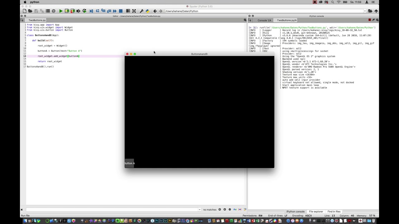 Python with Kivy: Mini Tutorial for Buttons in a Graphical User Interface (GUI)