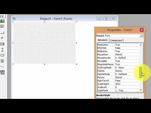 VB Tutor how to remove border and control box of form