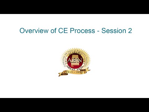 Overview of Continuing Education Process for ABN Approved Providers of CE - Session 2