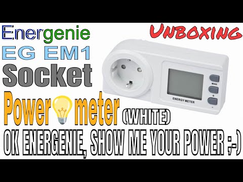 Energenie EG-EM1 Socket Power meter (WHITE) Unboxing: Measure your Power Consumption