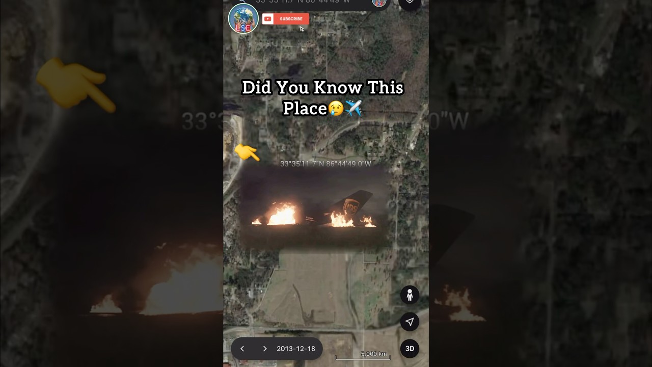 UPS Flight 1354 Cr*sh Location On Google Earth😢😱 #shorts