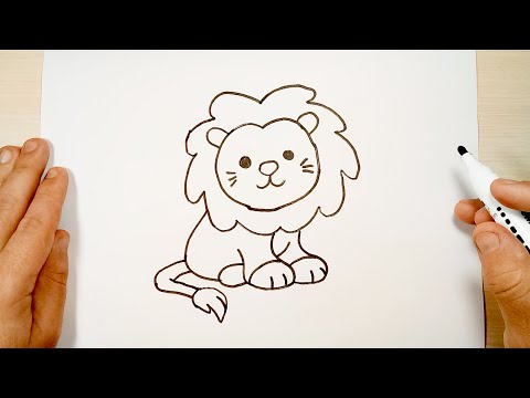 How to Draw a Cute Lion Cub