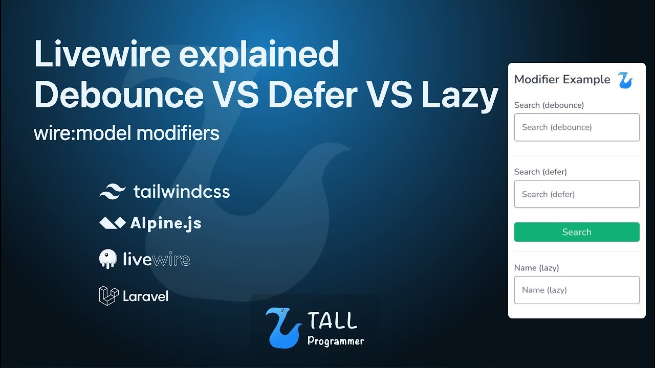 Livewire explained: Debounce VS Defer VS Lazy