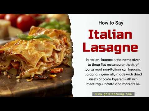 How to Say Lasagne in English Correctly | Italian cuisine