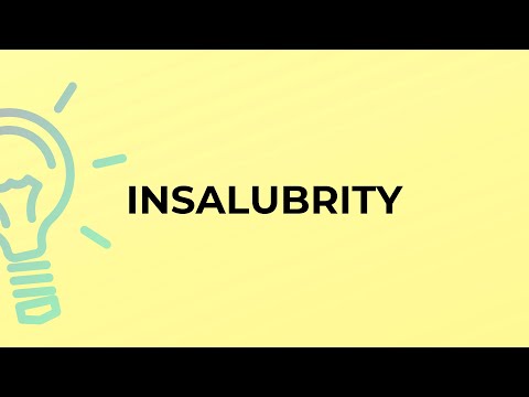 What is the meaning of the word INSALUBRITY?