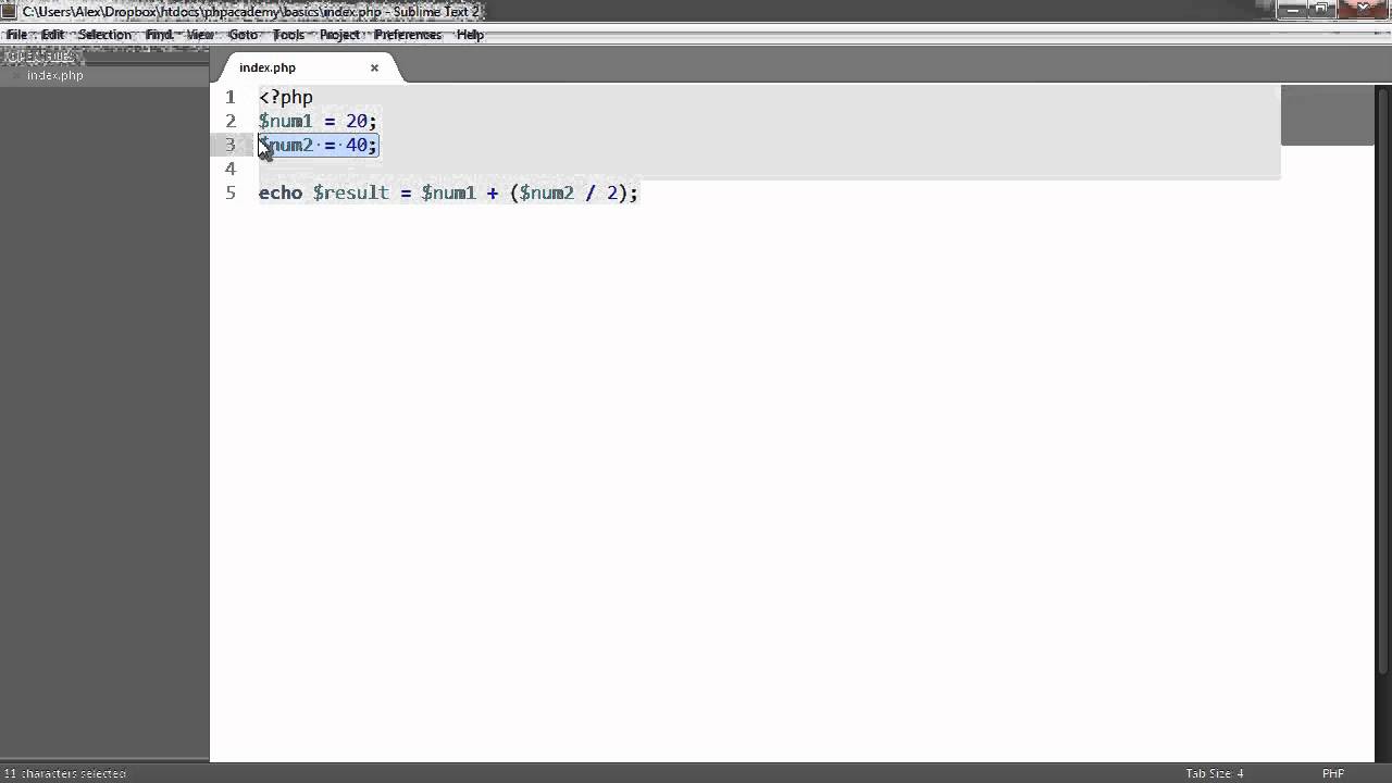 Learn PHP: Arithmetic operators