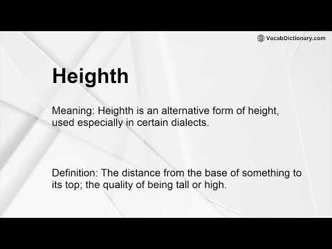 Heighth Meaning