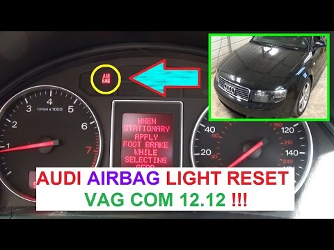 Audi A3 A4 A5 A6 A8 AIRBAG LIGHT RESET with VAG COM. AUDI AIRBAG LIGHT VAGCOM