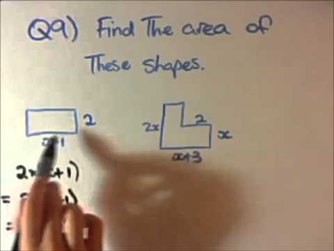 Expanding algebraic brackets and worded area question