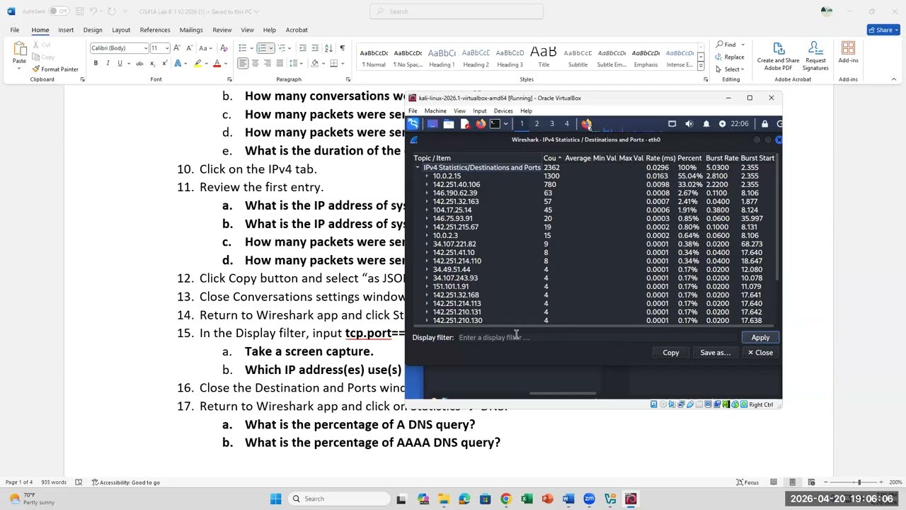 CIS-41A Lab 8: Network Monitoring and ELK Stack Setup for Analysis