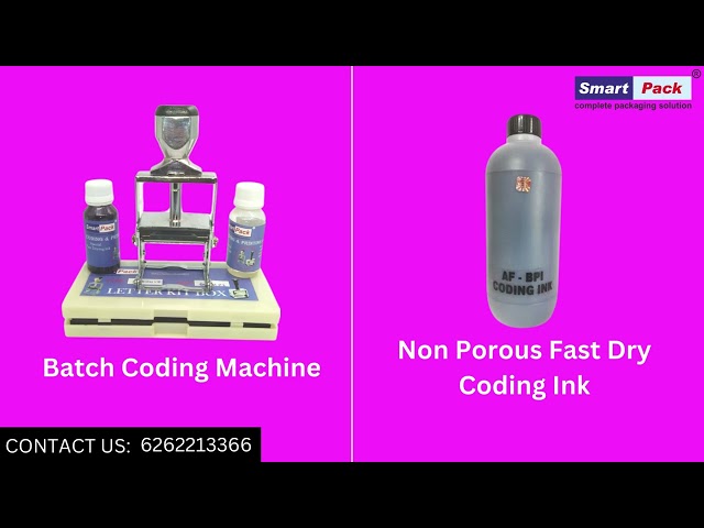 Batch Coding Machine And Equipment - Non Porous Fast Dry Coding Ink ...