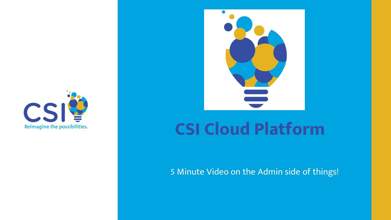 CSI Cloud Platform | Admin Overview