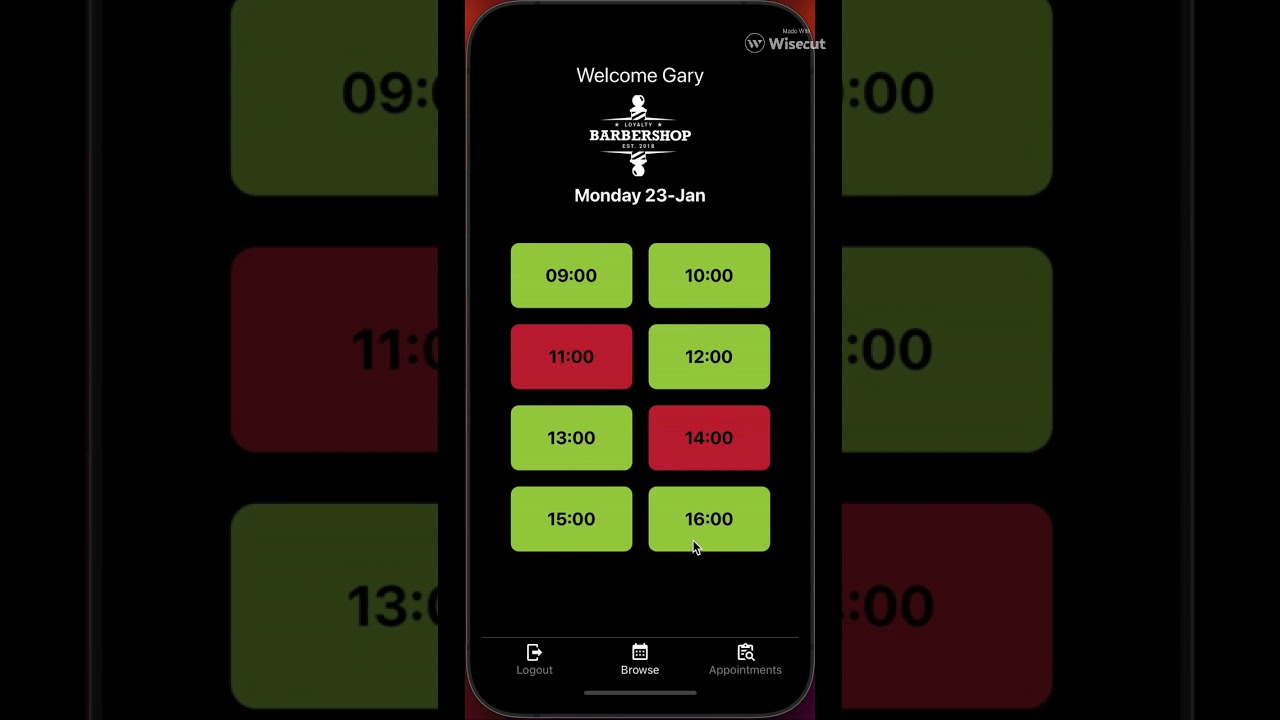 Barbershop Appointment Booking App