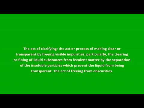 what is the meaning of clarification