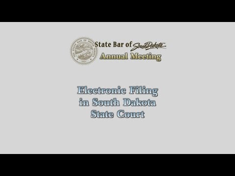 Electronic Filing in South Dakota State Court
