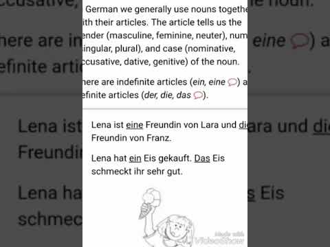 German for beginners ( Definite & Indefinite articles)