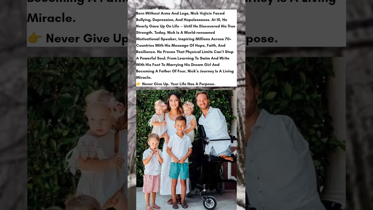 He Wanted to Die… Now He Inspires Millions 🌍 | Nick Vujicic’s Real-Life Story