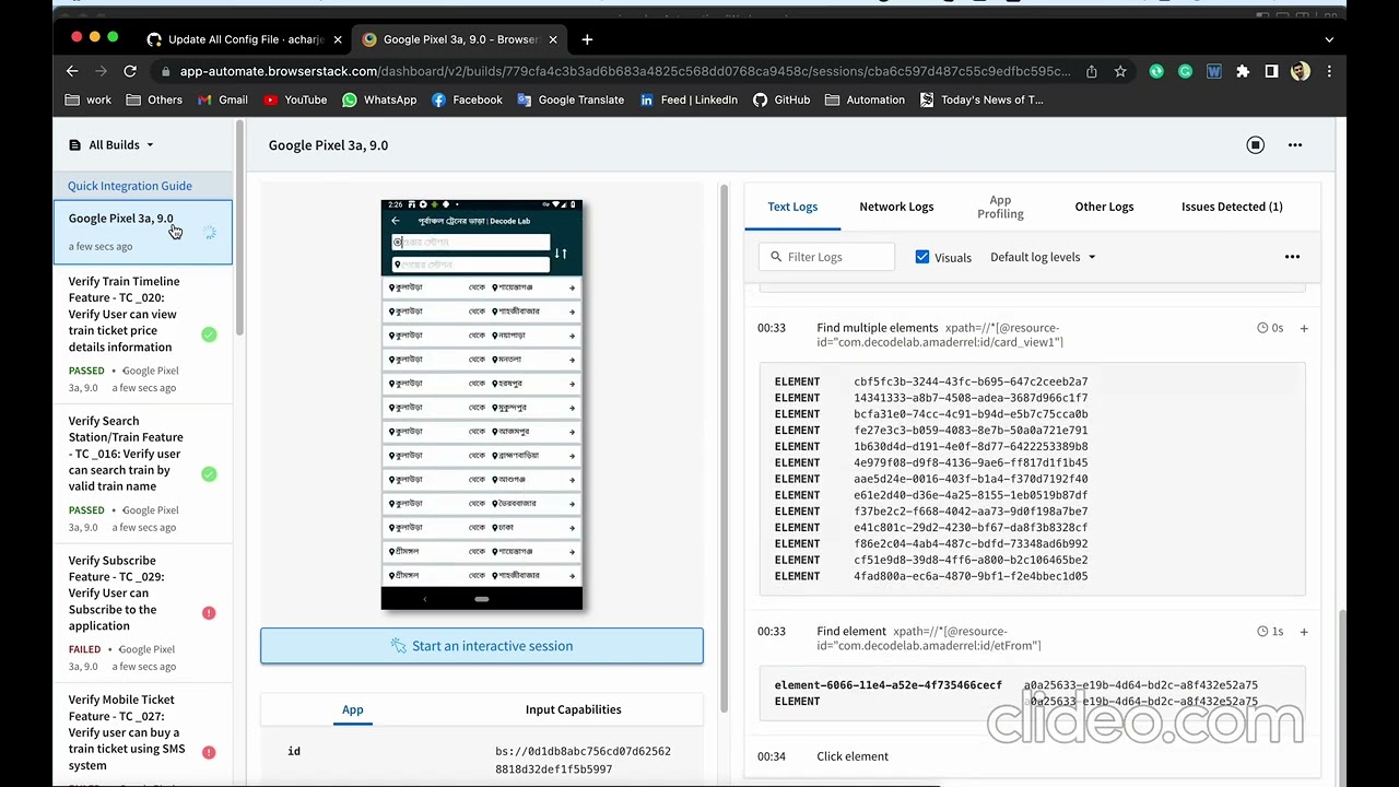 Run Webdriverio test in Github action through the BrowserStack