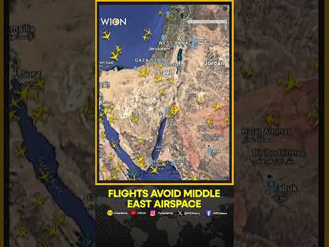 Flight Data Shows Airlines Avoiding Middle East Air Space as Israel-Iran Conflict Rages | Shorts