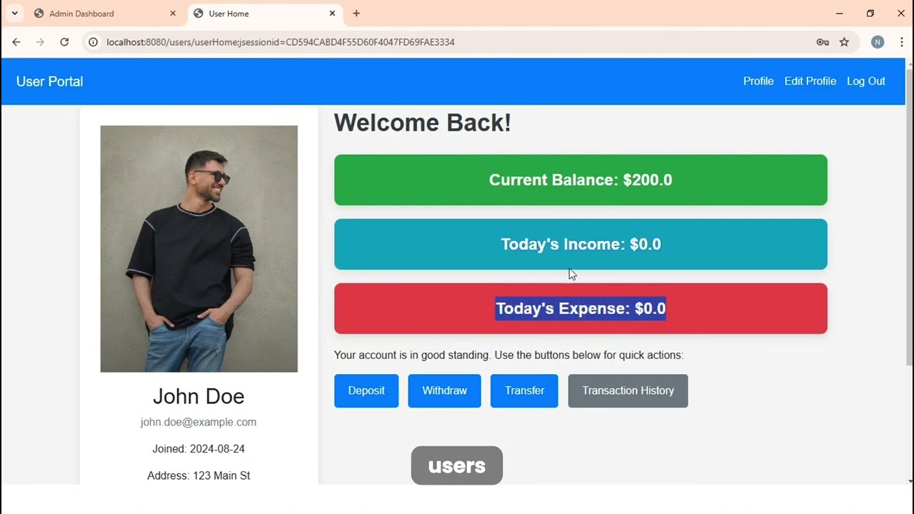 Banking App Using Spring Boot and Java | Full-Stack Project Demo
