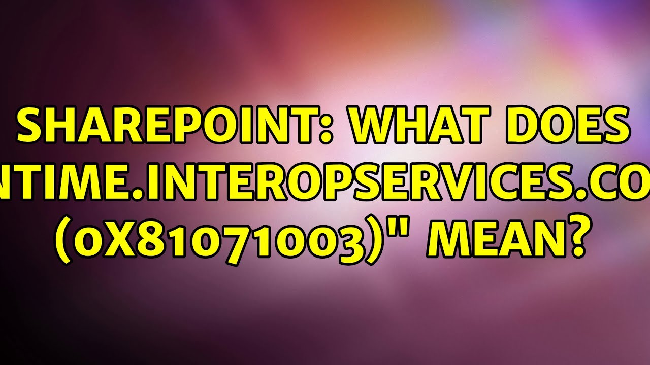 SharePoint: what does 