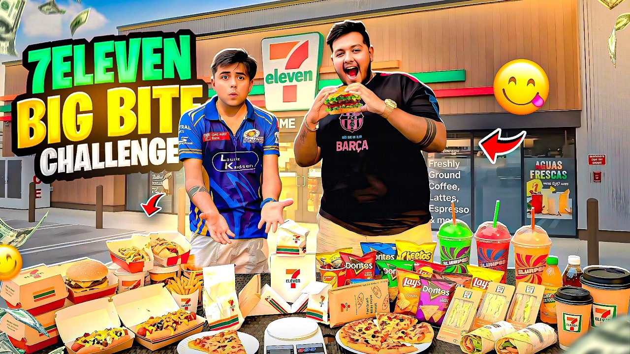 7 Eleven🌭 Big Bite Challenge | Tsg Mann Vs Big Fat Guy 💪 | Intense Eating Challenge😱 - Mann Vlogs