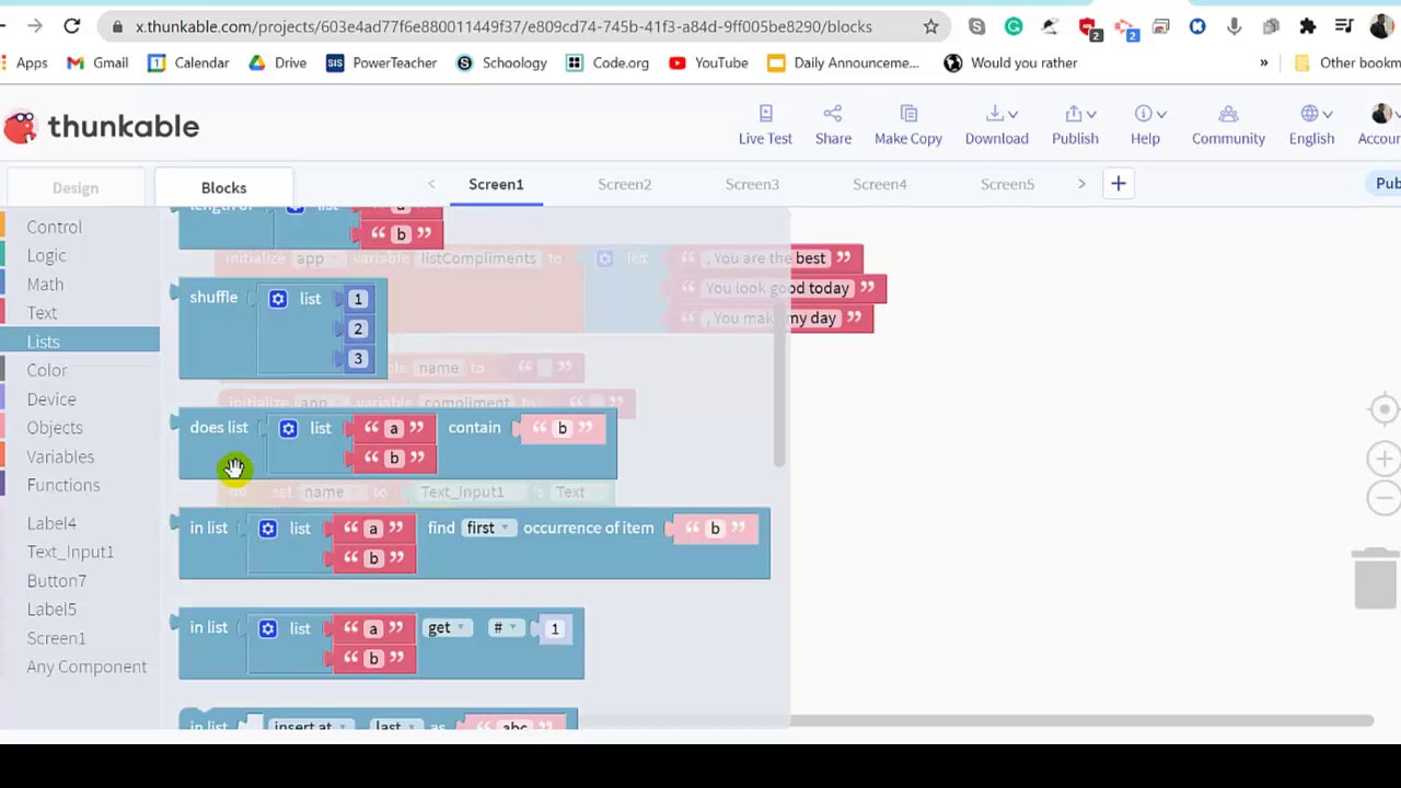 Thunkable Parameters and return values