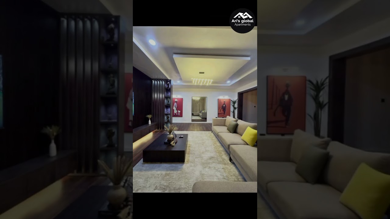 Luxury meets perfection in this stunning home interior 🔥From glossy marble floors to ambient ceiling