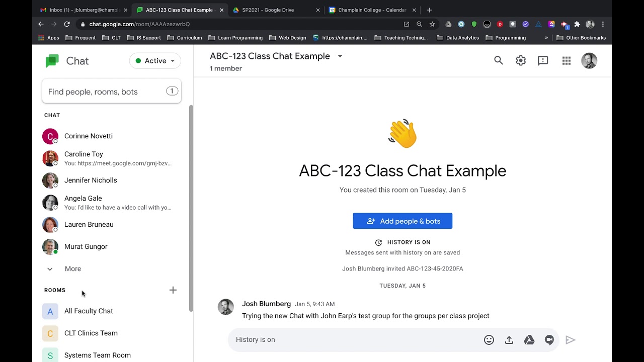 Using Google Groups for Course Sections