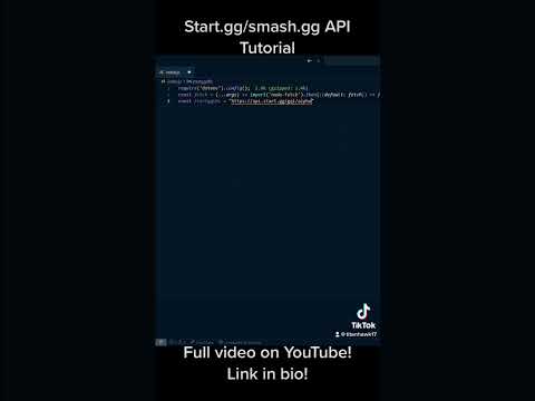How to use the start.gg/smash.gg API #startgg #restapis #vscode #javascript #graphql