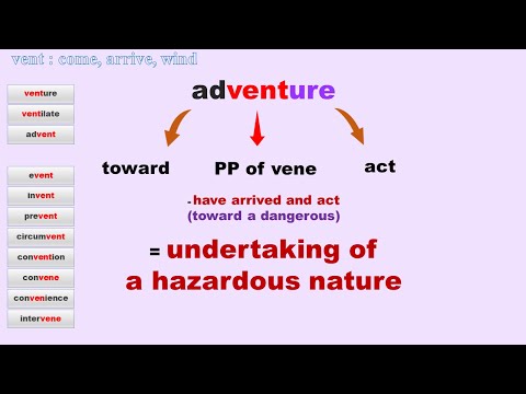 English vocabulary: vent, English words