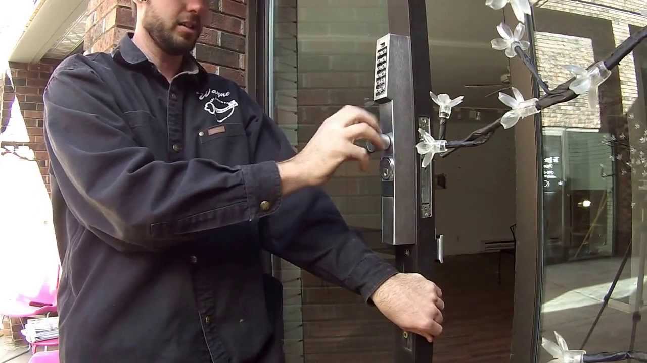 DIY Access control install keypad Alarm Lock 1250 For Narrow frame aluminum glass storefront doors