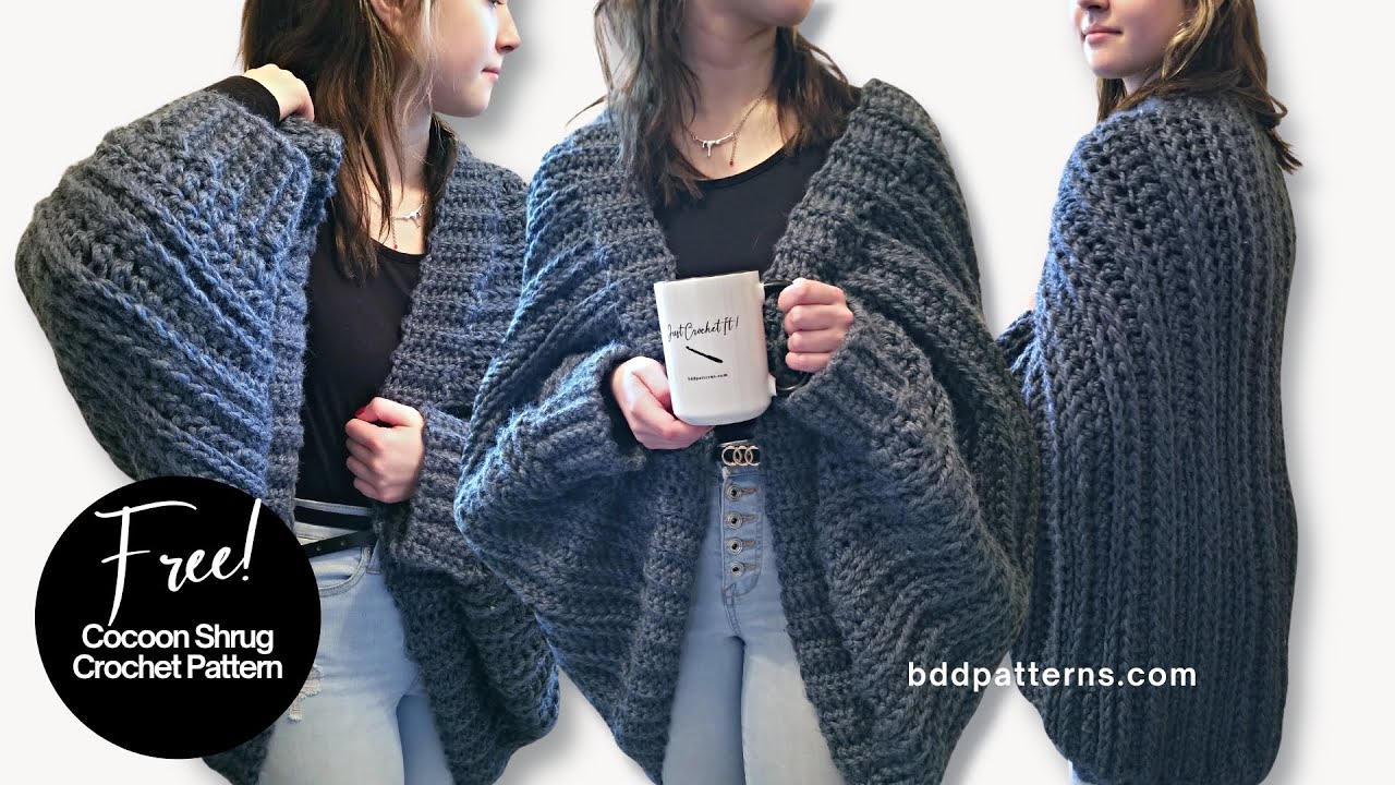 Learn How To Crochet The MOST Comfortable Cocoon Cardigan