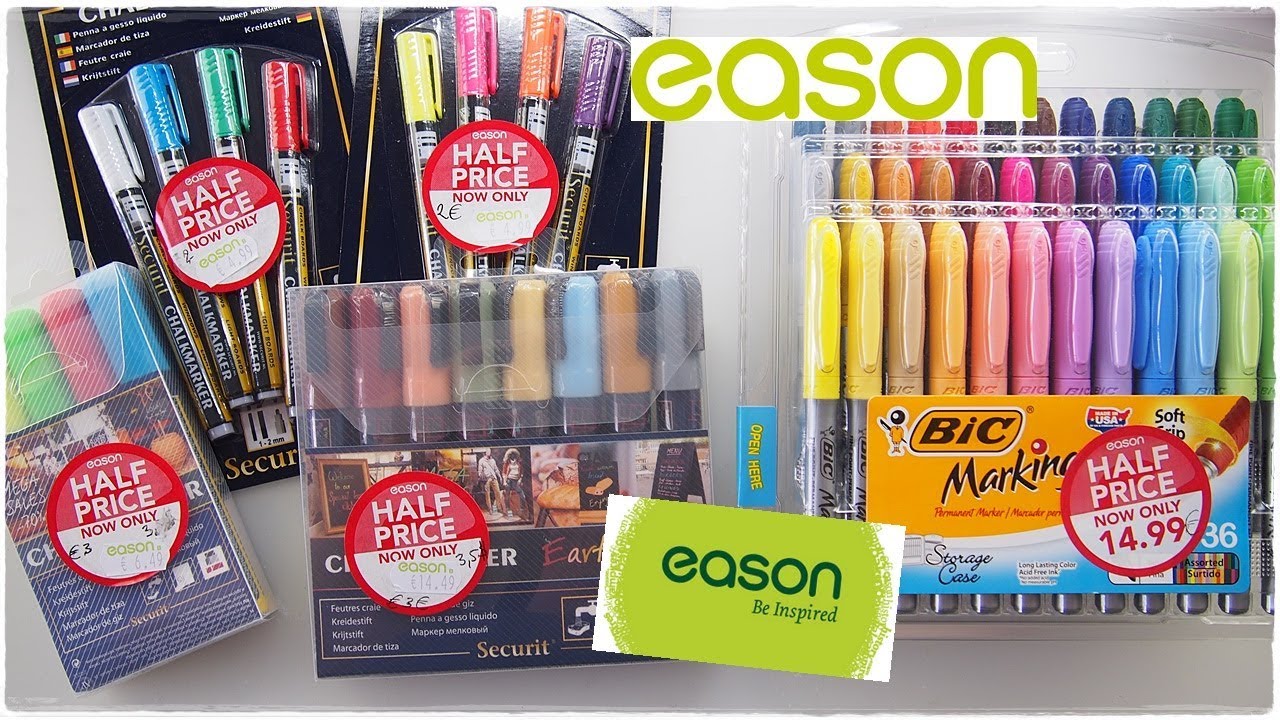 Eason Shopping Bargain Half Price Art Chalk Markers Craft Haul ♡ Maremi's Small Art ♡