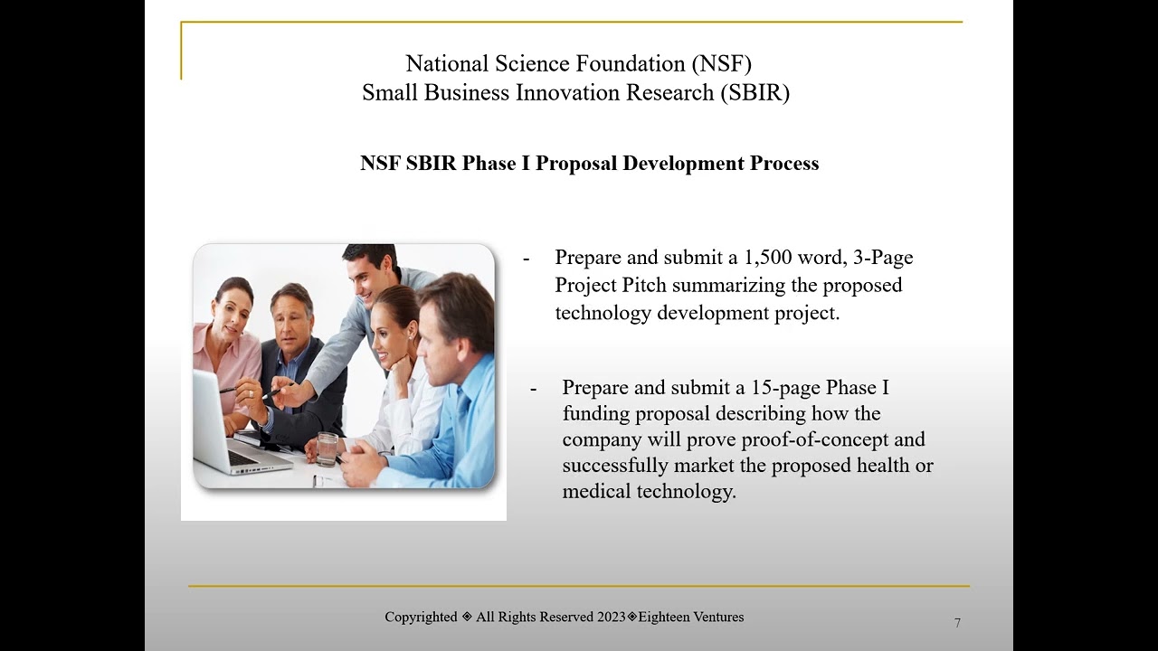 How To Successfully Prepare NSF SBIR Phase I Proposals
