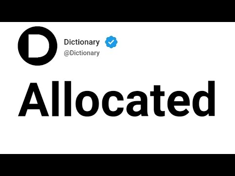 Allocated Meaning In English
