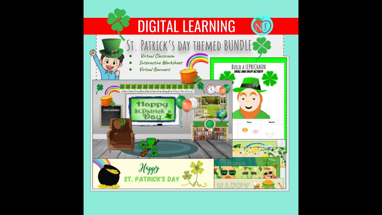 St  Patrick's Day VIRTUAL CLASSROOM bundle