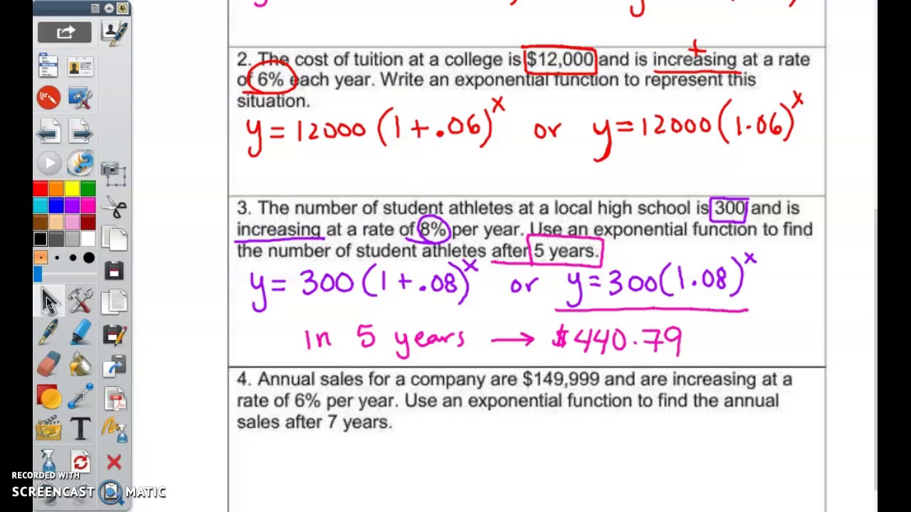 A.9C Writing Exponential Functions